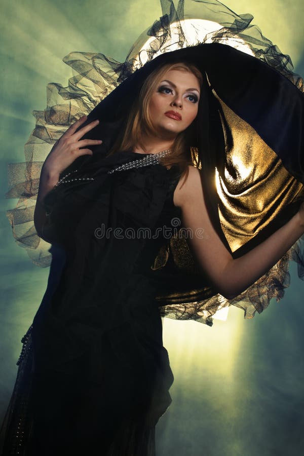 Witch in smoke stock photo. Image of horror, fantasy - 25430162