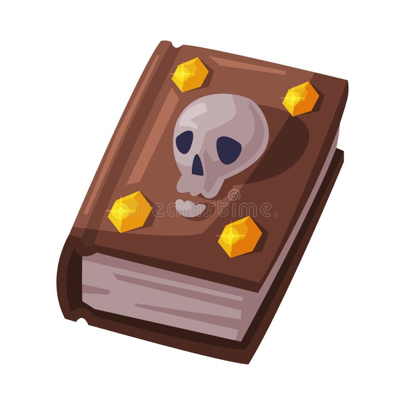 Witch Spell Book with Skull Bone, Witchcraft Attribute, Happy Halloween ...