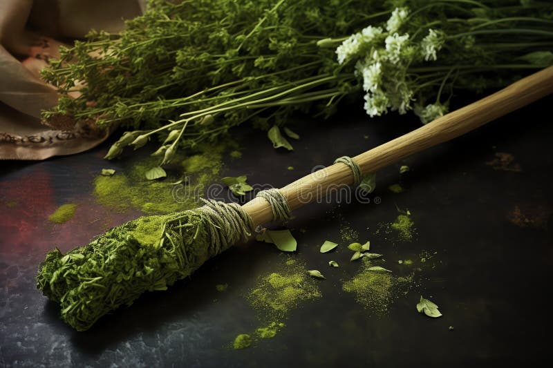 Witch Staff Green Magical Fairytale World Background Backdrop Stock ...