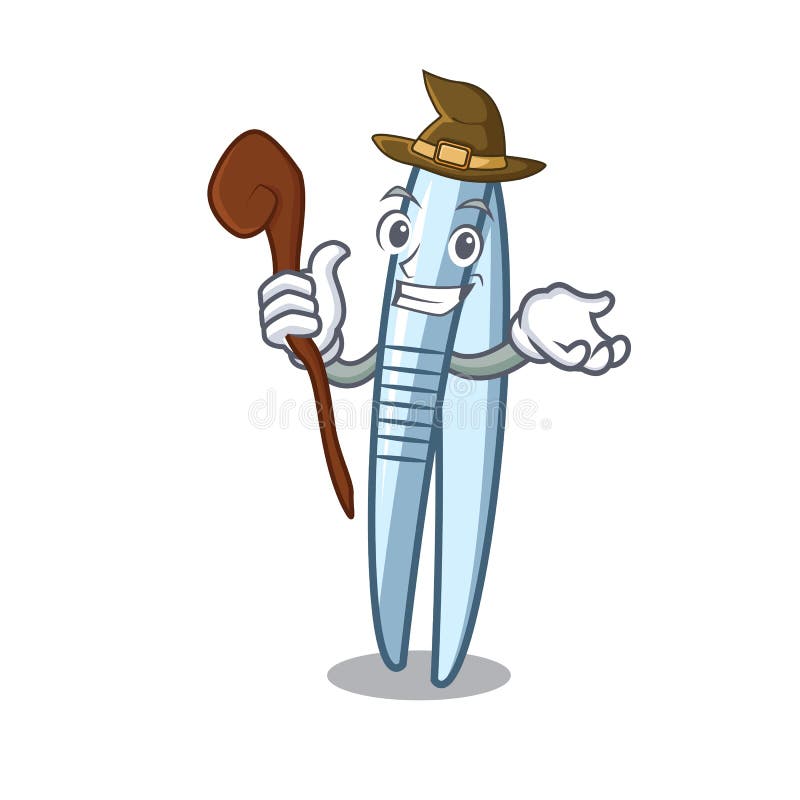 Witch Tweezers Mascot Cartoon Style Stock Vector - Illustration of ...