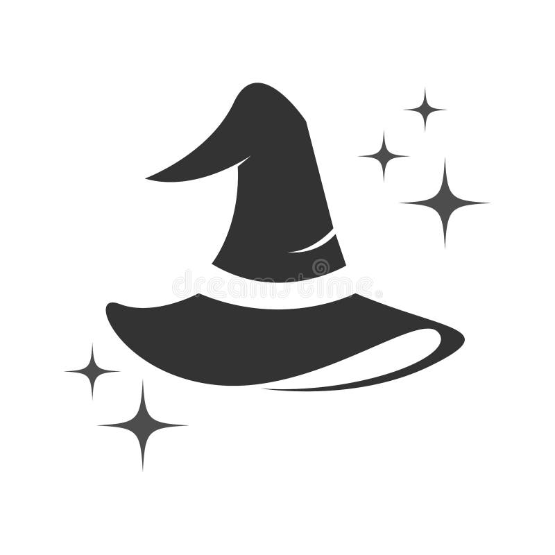 Witch, Witch Hat Logo Icon Design Stock Illustration - Illustration of witchcraft, witch: 262579489