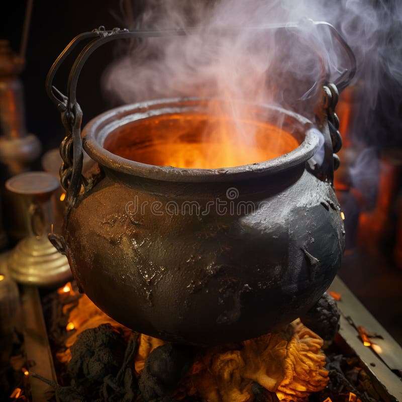 Witchcraft Cauldron with Brewing Magic Poison. Generative AI Stock ...