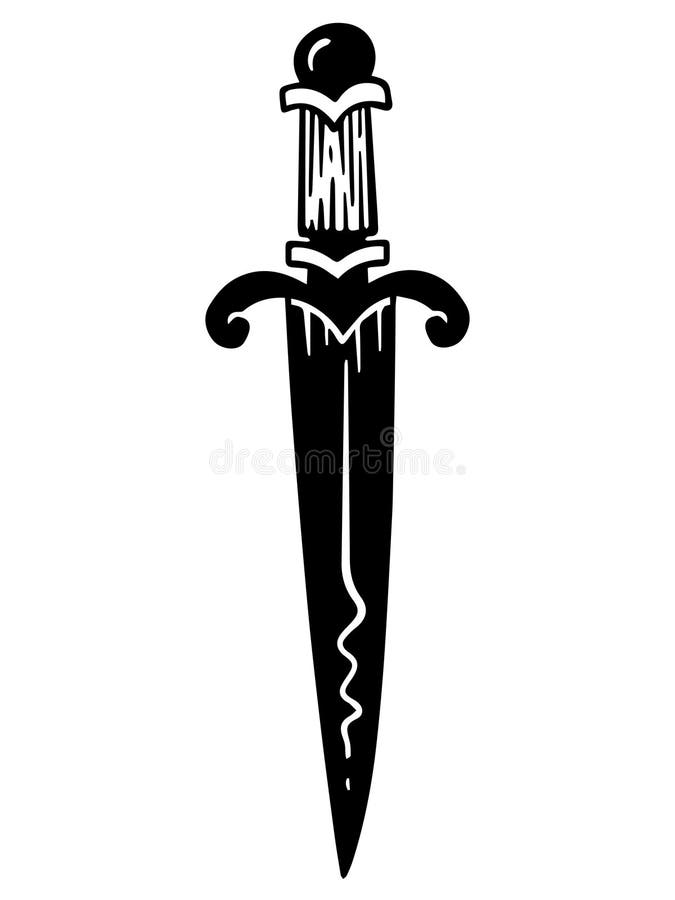 Witchcraft Ritual Dagger for Bloodletting and Sacrifice Isolated ...