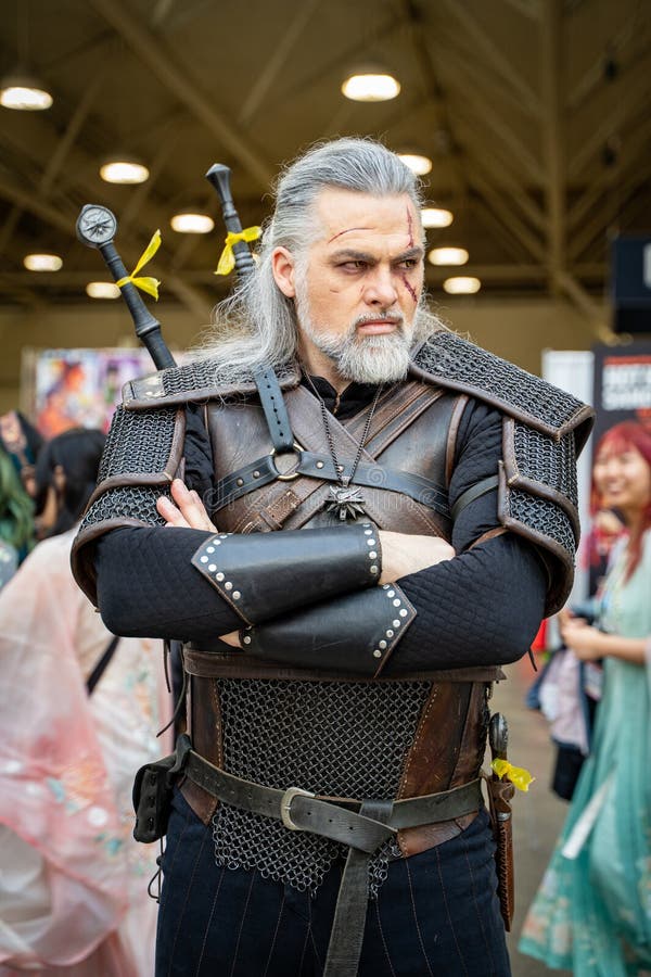 Witcher Cosplayer at Toronto Comicon Event. Editorial Stock Image ...