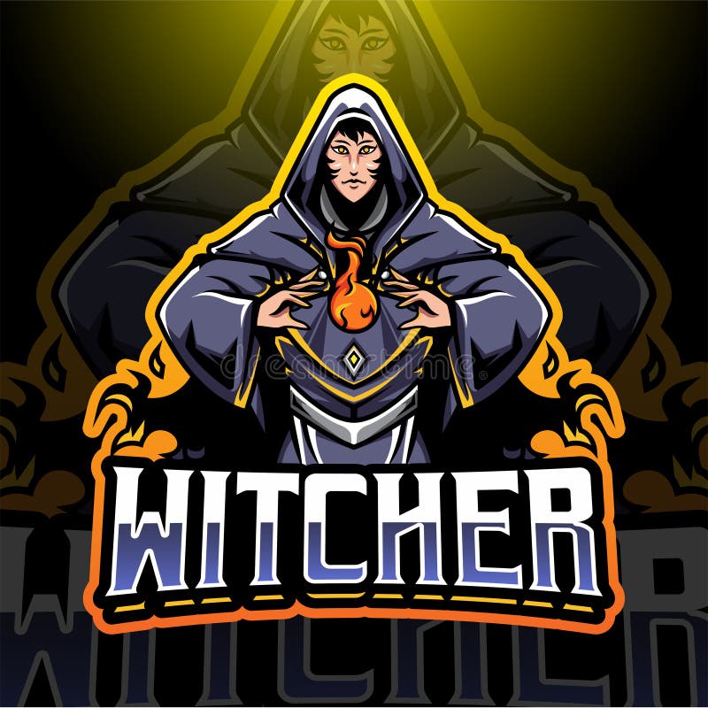 Witcher Esport Mascot Logo Design Stock Vector - Illustration of mascot ...