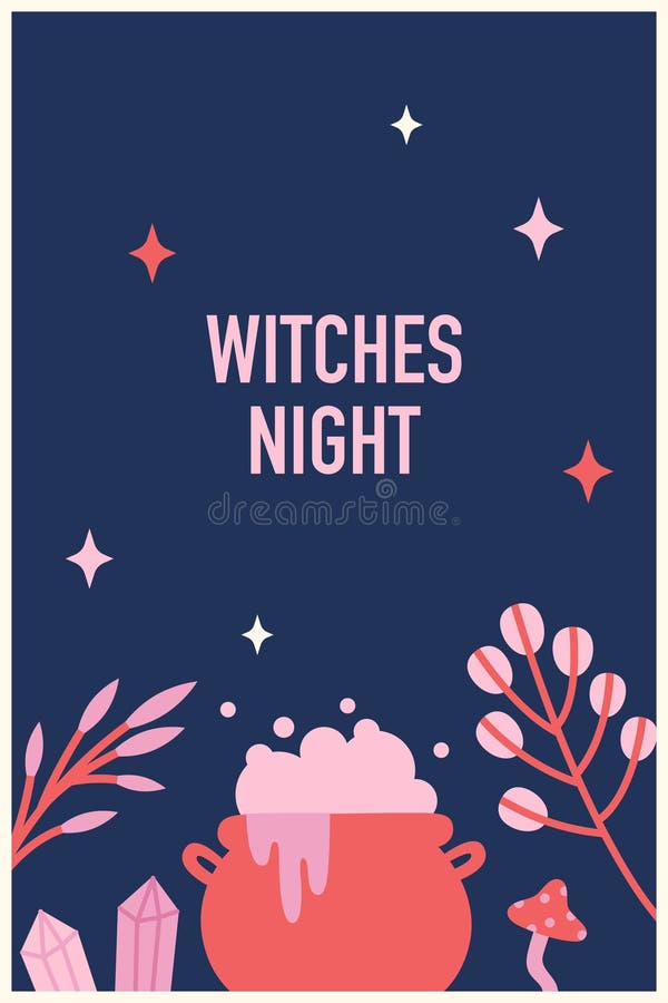 Witches Night Illustration. Halloween Illustration Stock Vector ...
