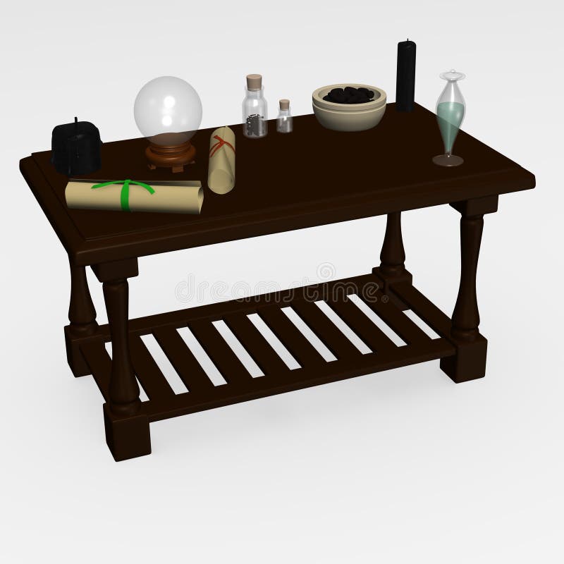 Witch table stock illustration. Illustration of human - 15017124