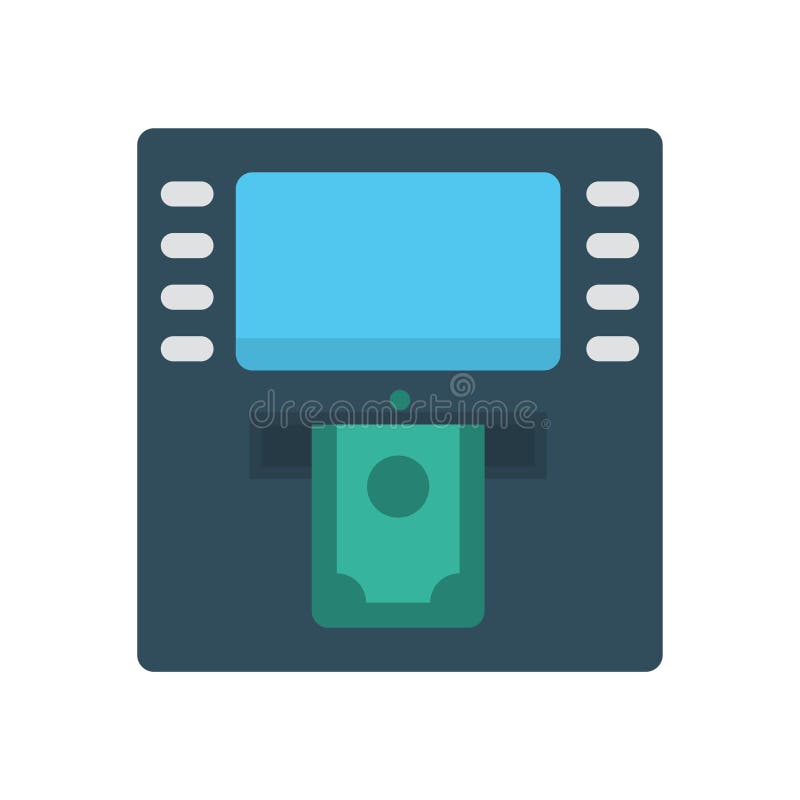 Withdraw flat vector icon stock vector. Illustration of transaction ...