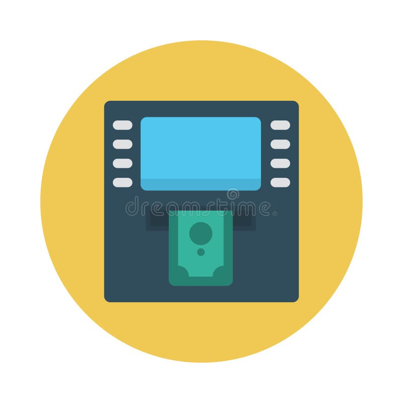 Withdraw flat vector icon stock vector. Illustration of credit - 157474379