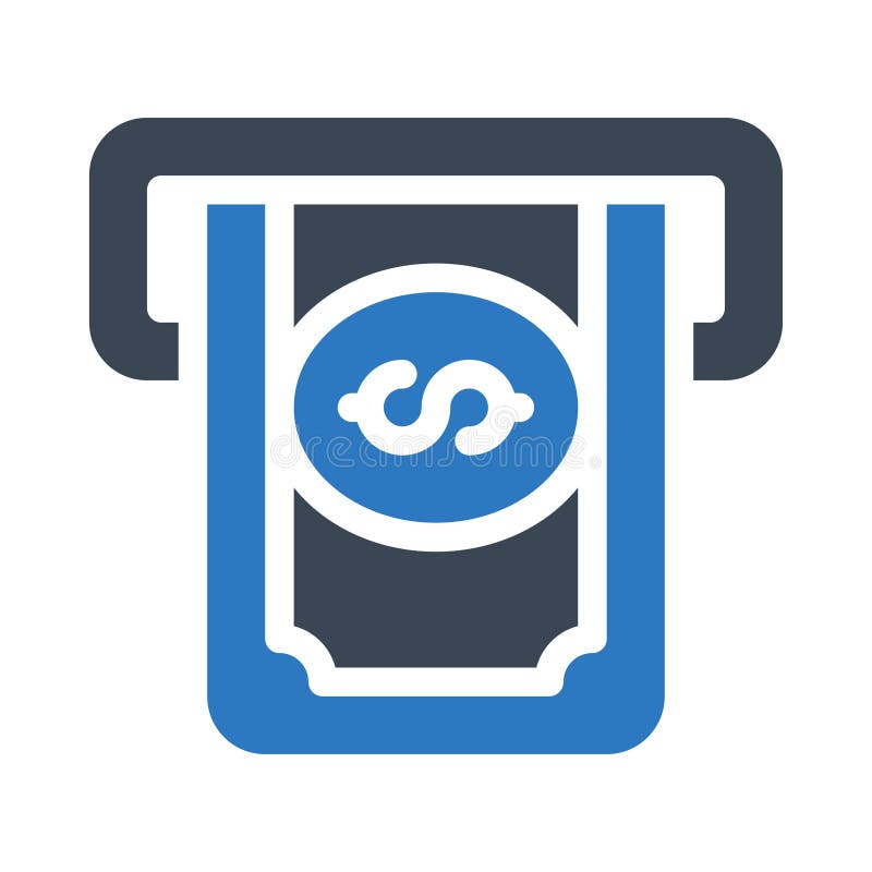 Withdraw Vector Color Line Icon Stock Illustration - Illustration of ...