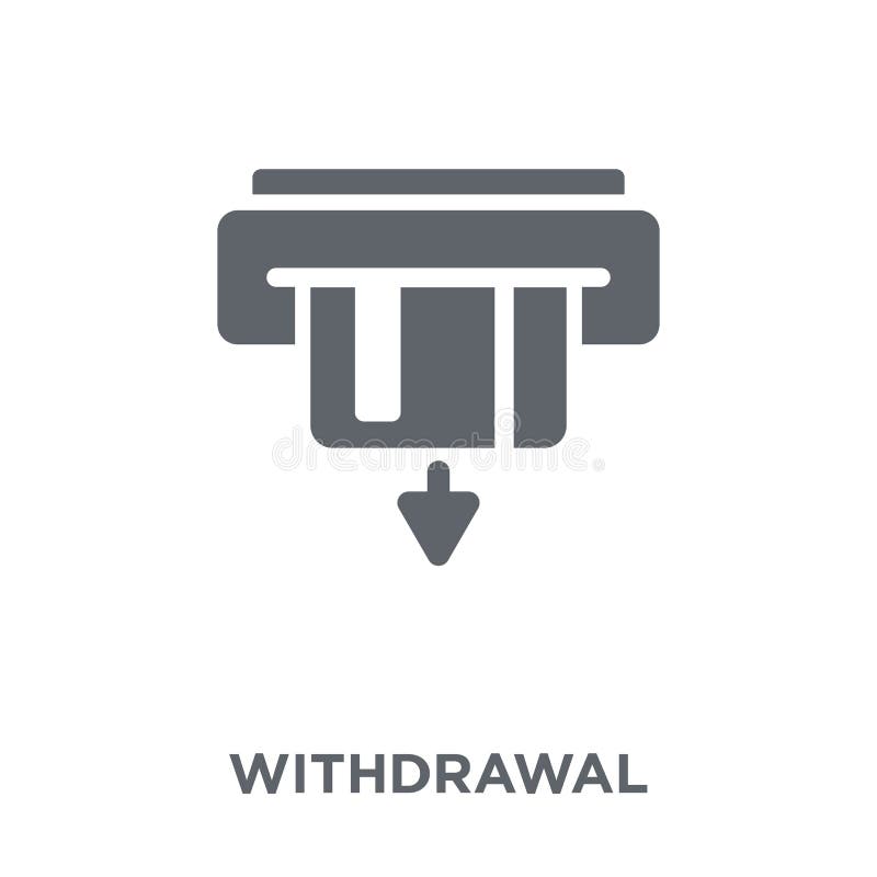 Withdrawal Icon from Ecommerce Collection. Stock Vector - Illustration ...
