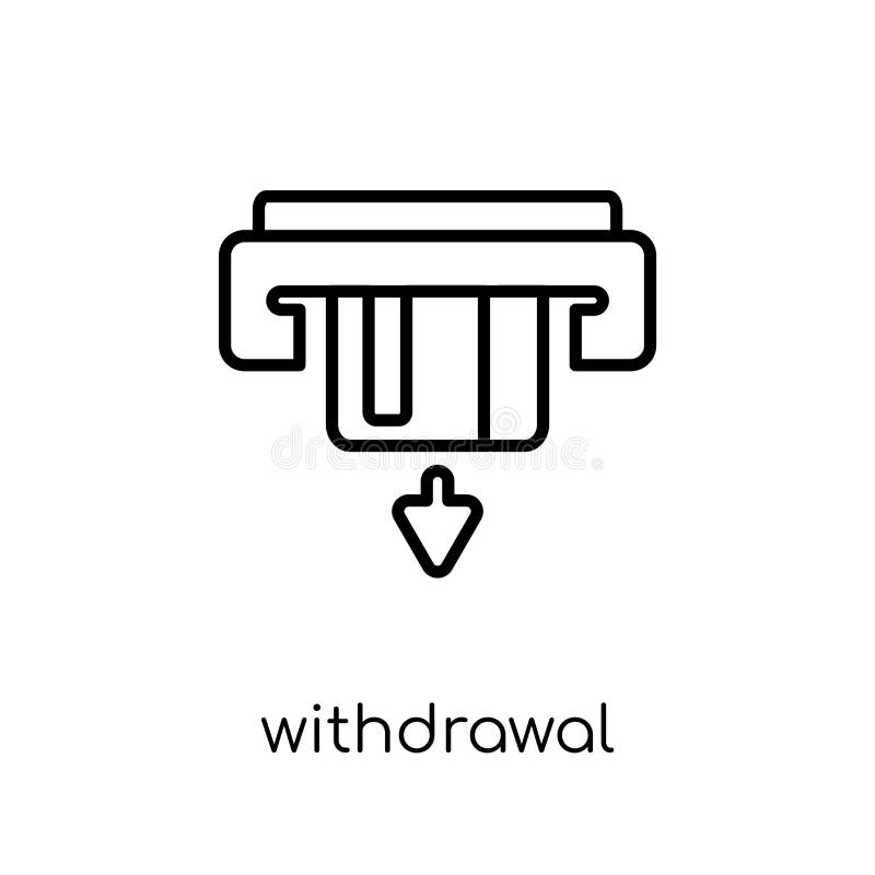 Withdrawal Icon from Ecommerce Collection. Stock Vector - Illustration ...
