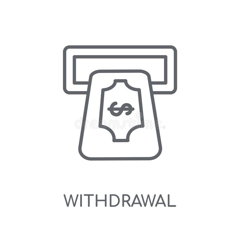 Withdraw Linear Icon. Modern Outline Withdraw Logo Concept on Wh Stock ...