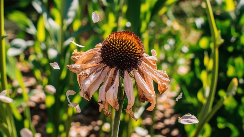 Withered Flower Representing the Biological Clock in Nature Stock ...