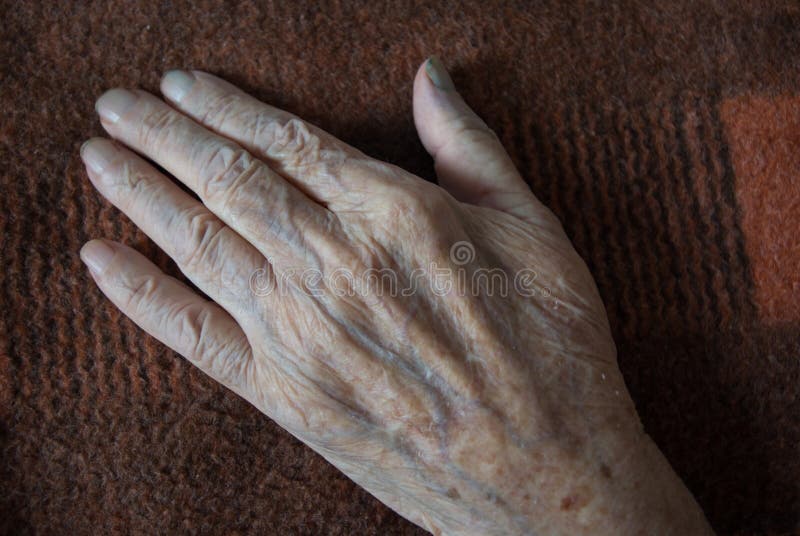 Grandmother with Withered Flowers. Stock Photo - Image of portrait ...