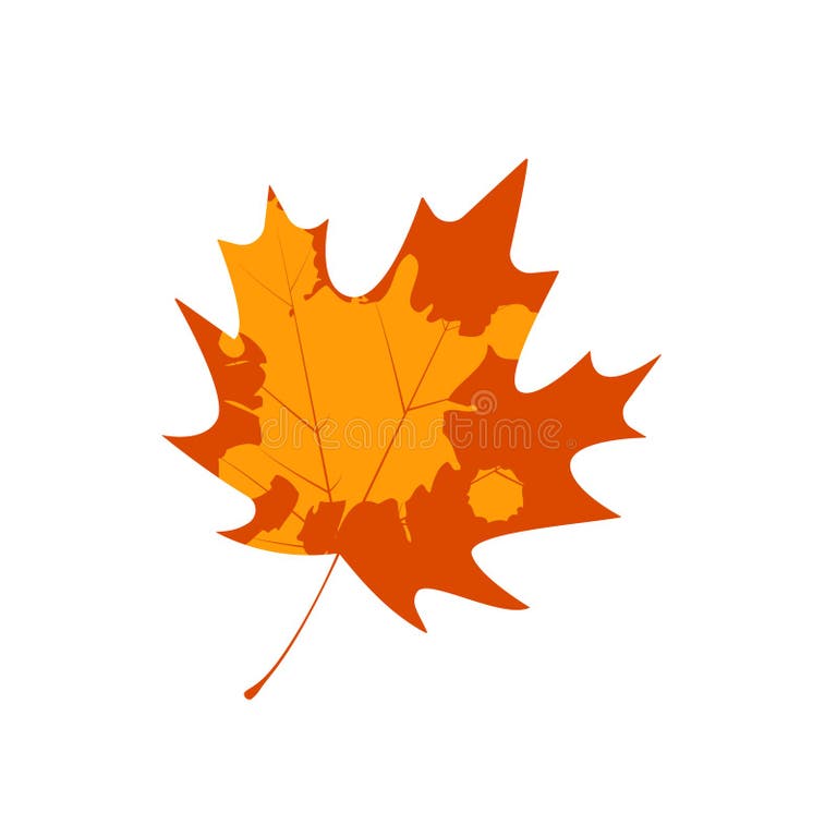 Withered Maple Leaf. Fallen Autumn Maple Leaf Icon Stock Vector ...