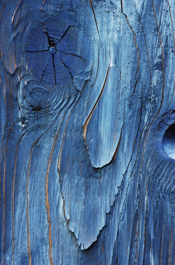 A Withered Piece of Wood Painted Blue Stock Photo - Image of groove ...