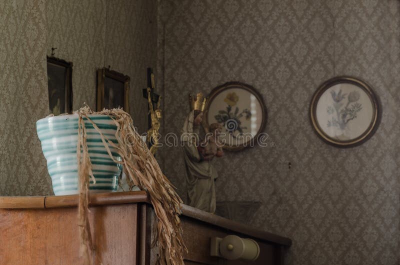 Withered plants in house stock photo. Image of facade - 104874060