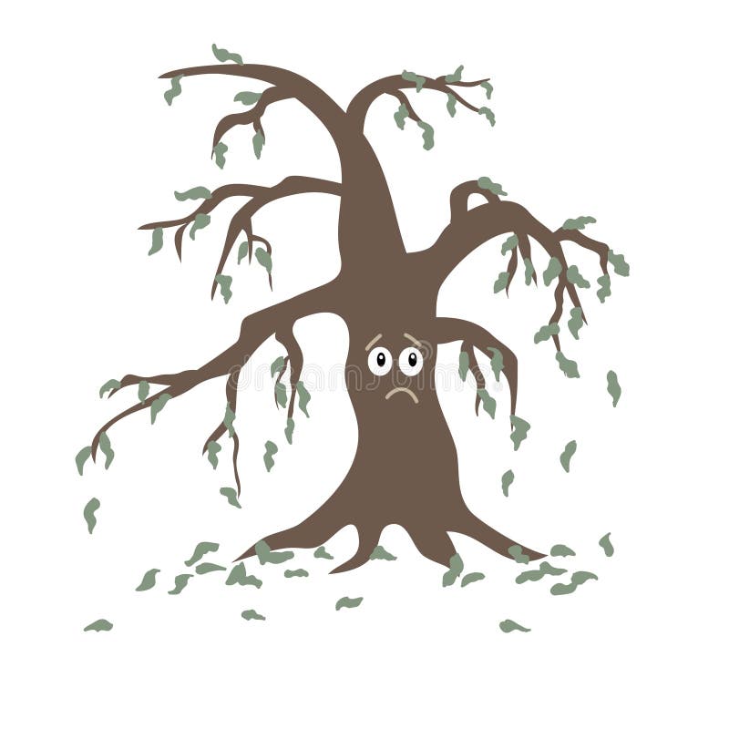 Old Withered Tree Cartoon Vector Clipart Stock Vector - Illustration of ...