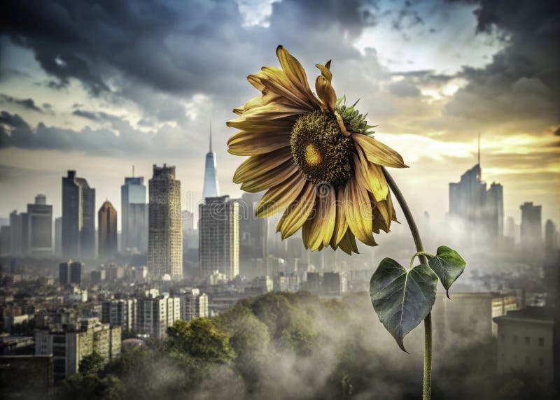 A Withering Bloom in a Polluted Landscape Visualizing the Crushing ...