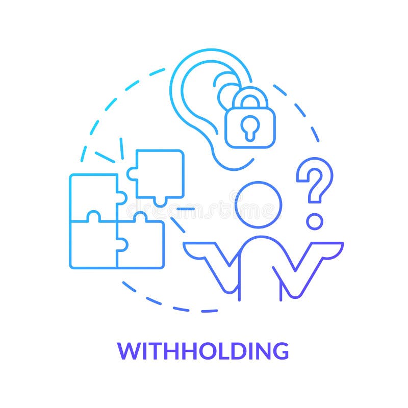 Withholding Blue Gradient Concept Icon Stock Vector - Illustration of ...