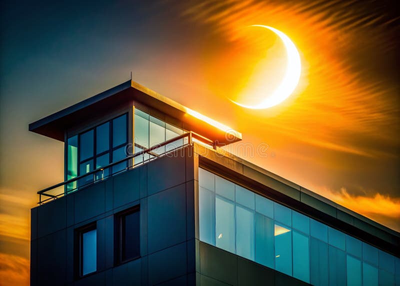 A Striking Silhouette of Architecture during a Solar Eclipse Lunar Phase Shadow Play and ...