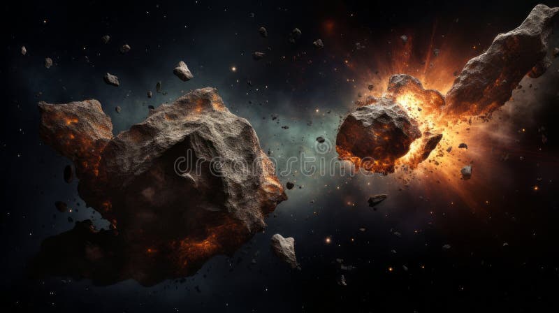 Celestial Catastrophe: Colliding Asteroids Unleash Cosmic Fireworks in ...