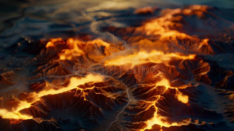 Witness the Devastating Sight of a Mountain Range Ablaze with Fire ...