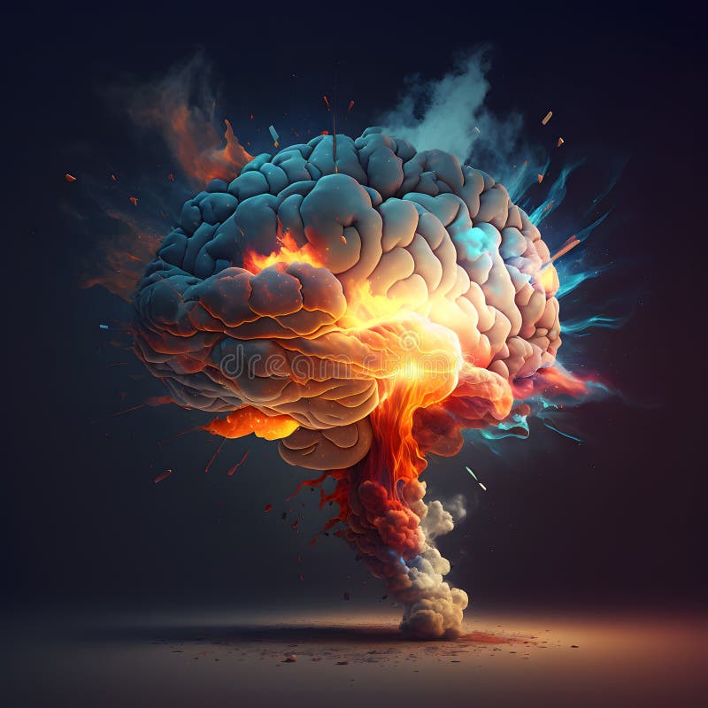 Exploding with Knowledge and Creativity. Generative AI Stock ...