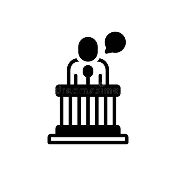 Black Solid Icon for Witness, Eyewitness and Testimony Stock Vector ...