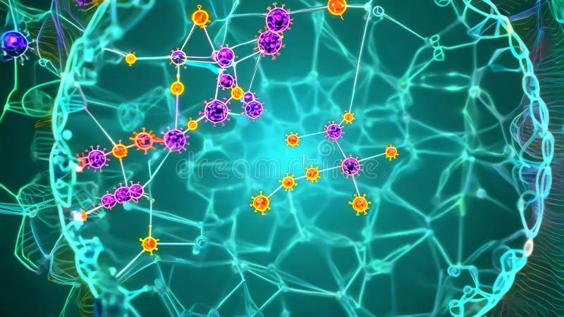 Exploring Microscopic Life Forms Interacting With Dna In Vibrant Detail Stock Footage Video Of