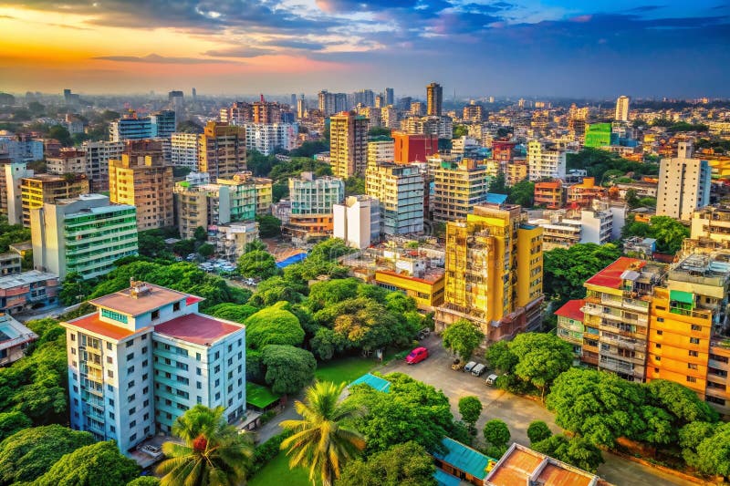 Breathtaking Panoramic View of Dhaka City from a 16thFloor Perspective in Banani Showcasing the ...