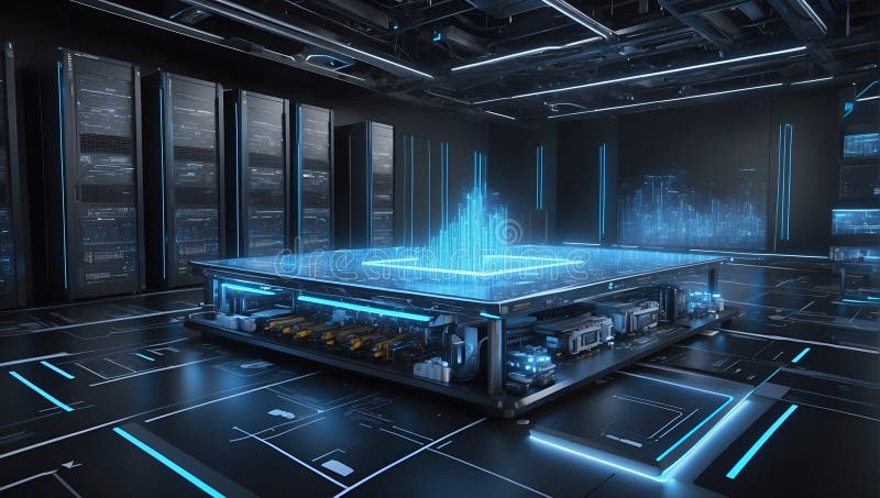 QuantumQuotient S Data Mirage: 3D Illusions. AI Generate Stock ...