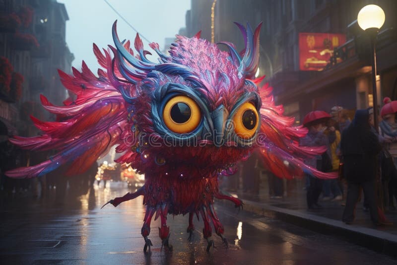 Witness a Parade of Fantastical Creatures Stock Illustration ...