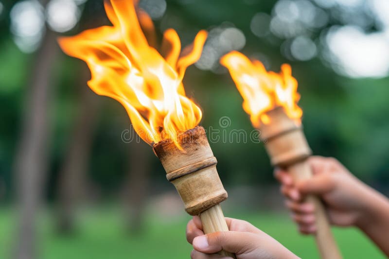 Witness the Powerful Symbolism of a Leader Lighting a Symbolic Torch in ...