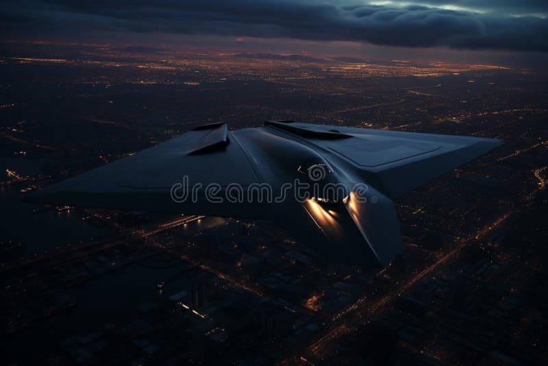 Witness a Stealth Bomber Emerging from the Stock Illustration ...
