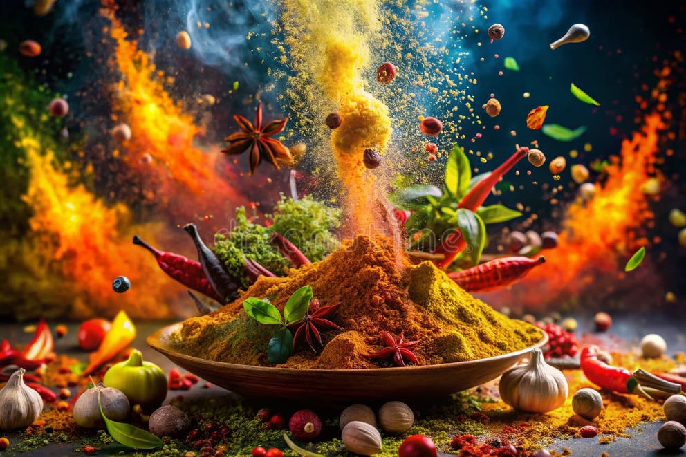 Witness the Stunning SlowMotion Burst of Aromatic Herbs and Spices a ...