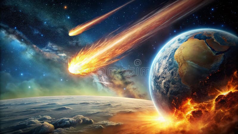 Comet Collision Imminent a Dramatic Illustration of Earths Fateful ...