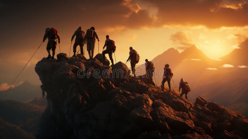 Summiting Together: Triumph of Teamwork in Mountain Climbing Adventure ...
