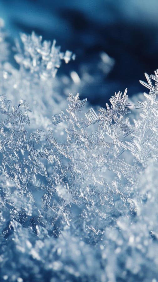 Witnessing the Beauty of Intricate Ice Crystals Forming Patterns Stock ...
