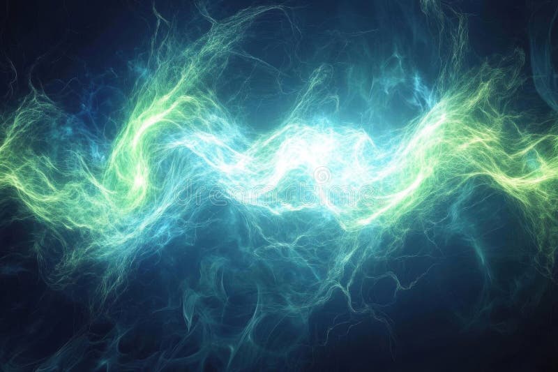 Witnessing Energy Flows, Abstract Swirling Light Patterns Stock ...