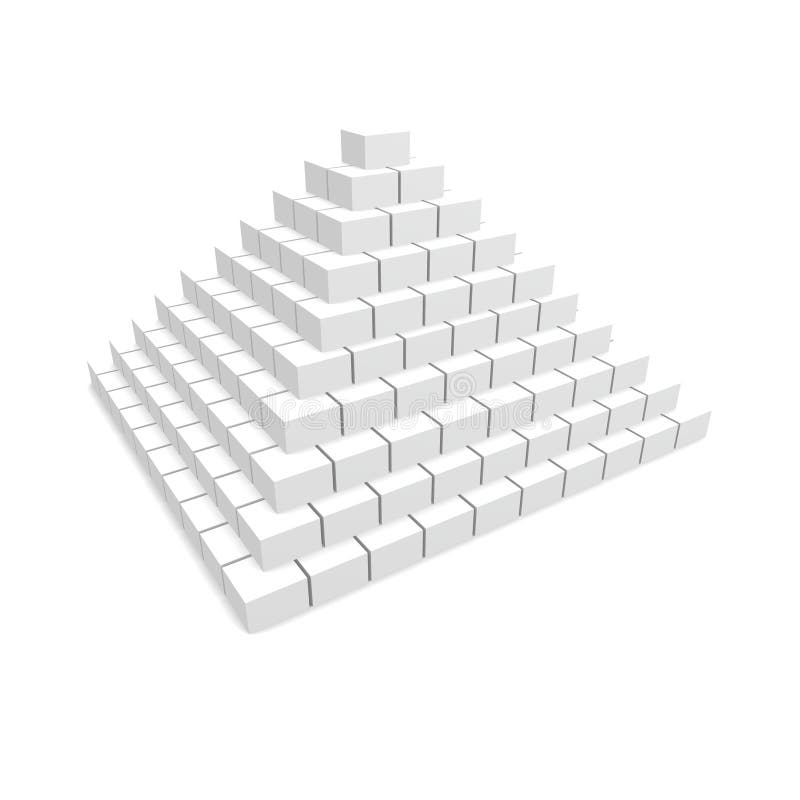 De piramide van blokken stock illustratie. Illustration of doos - 11687366