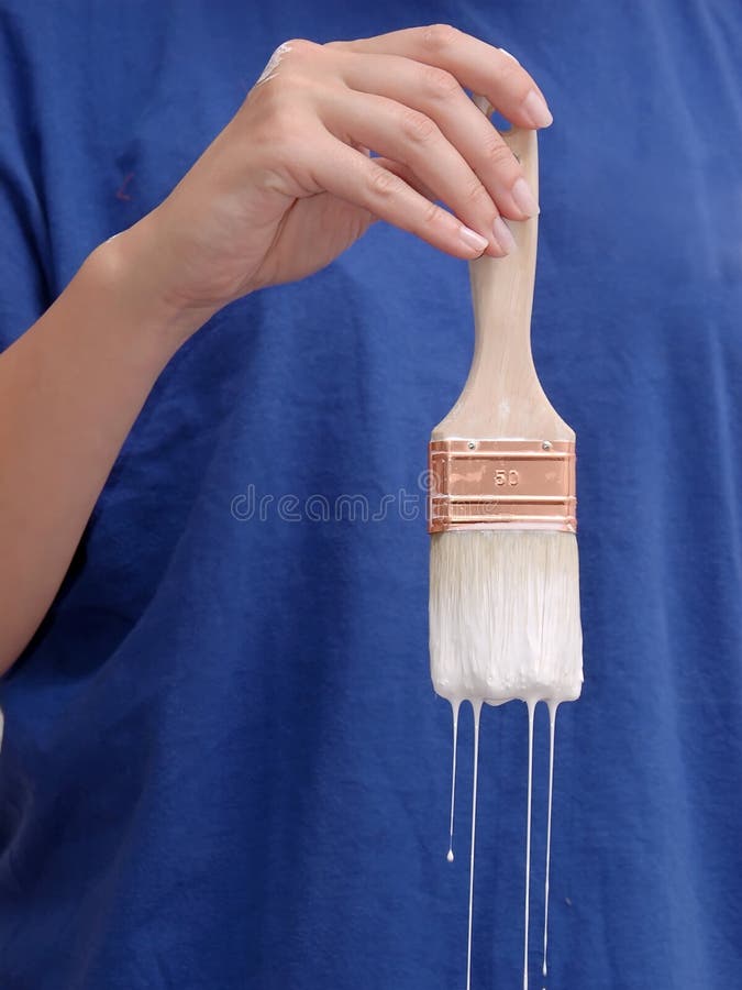 Witte dikke verf stock afbeelding. Image of handvat, remodeling - 1282521