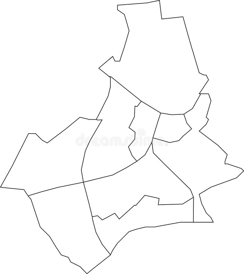 Witte Kaart Van Nederland Op Gray Background Vector Illustratie