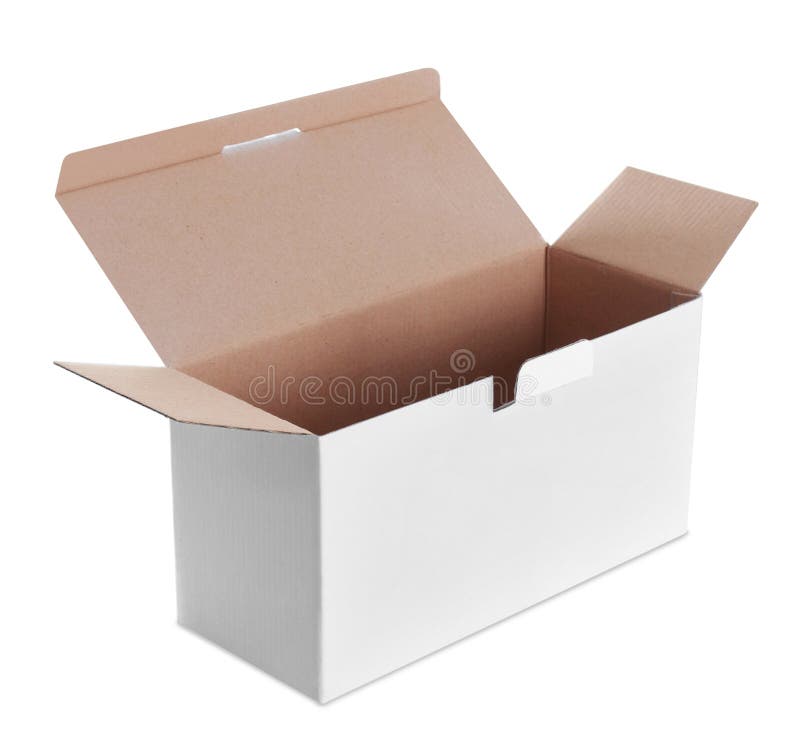 Witte Lege Doos Met Handvat Stock Afbeelding - Image of handvat ...