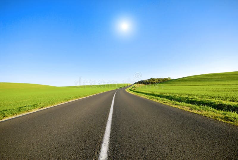 Witte lijn stock foto. Image of lijn, bestemming, afstand - 18469062