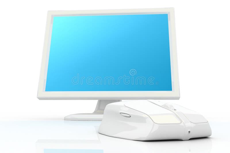 Witte Muis Die Aan De Wereld Wordt Aangesloten Stock Illustratie ...