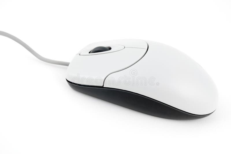 Witte muis op wit stock afbeelding. Image of klik, netto - 3295839