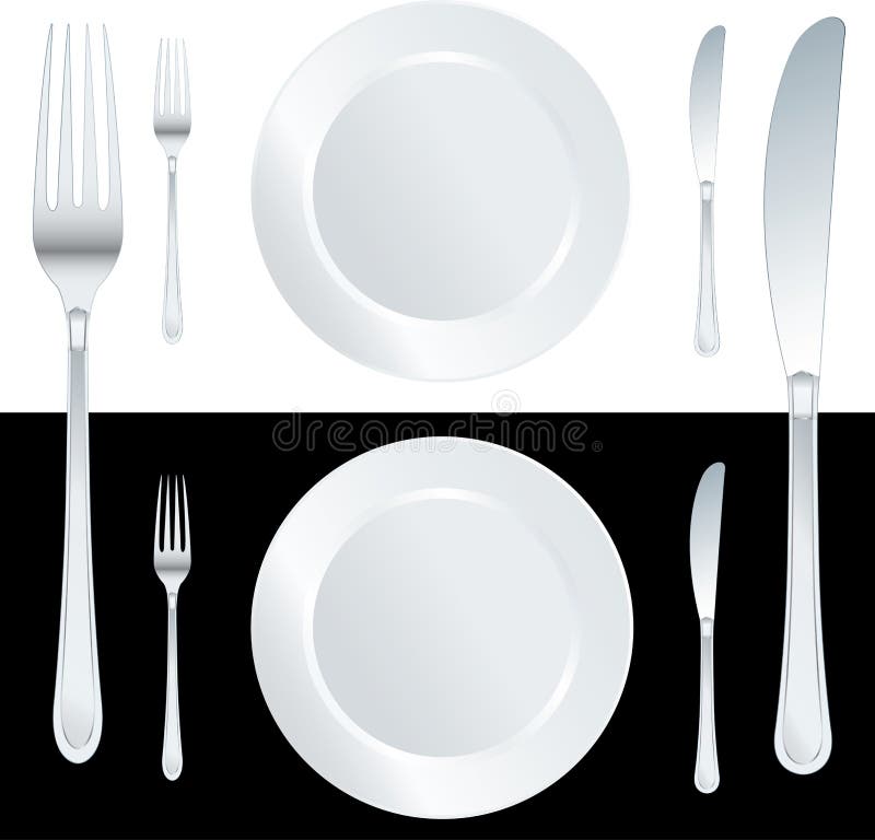 Witte plaat vector illustratie. Illustration of plaat - 12541306