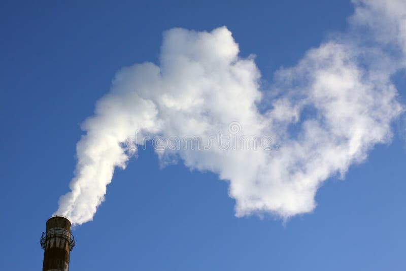 Witte rook stock foto. Image of macht, industrieel, blauw - 18237518